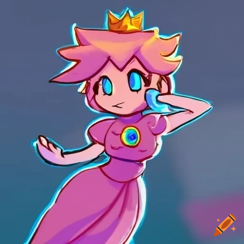 Princess peach fnf sing left animation on Craiyon