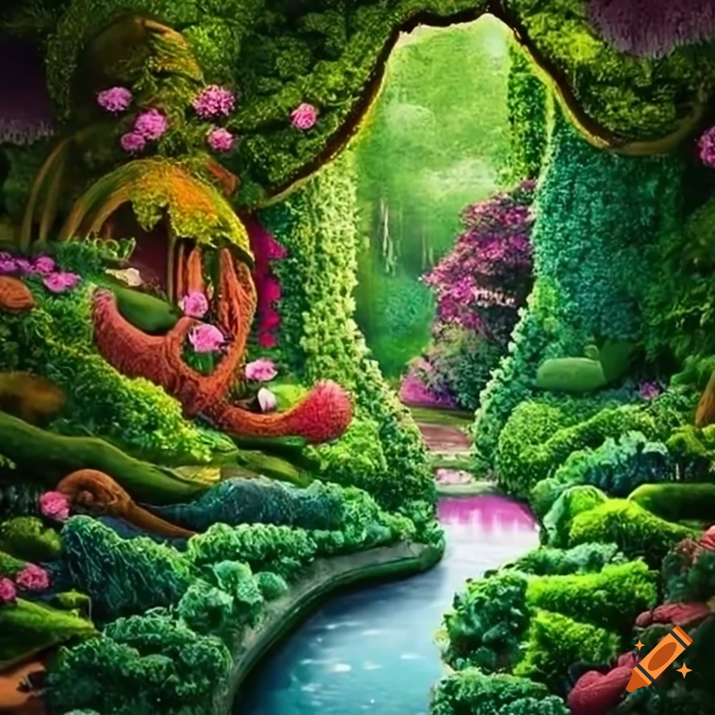 Magical garden on Craiyon