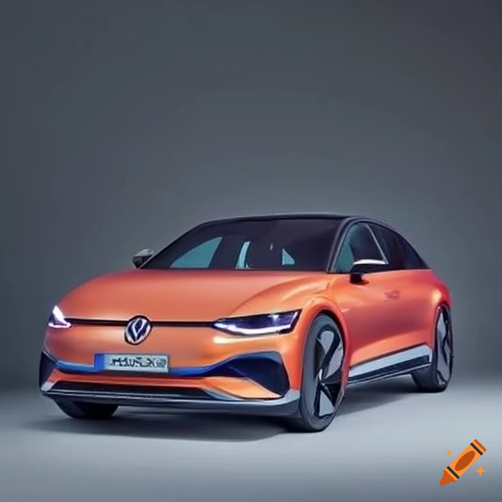 New electric volkswagen coupe on Craiyon