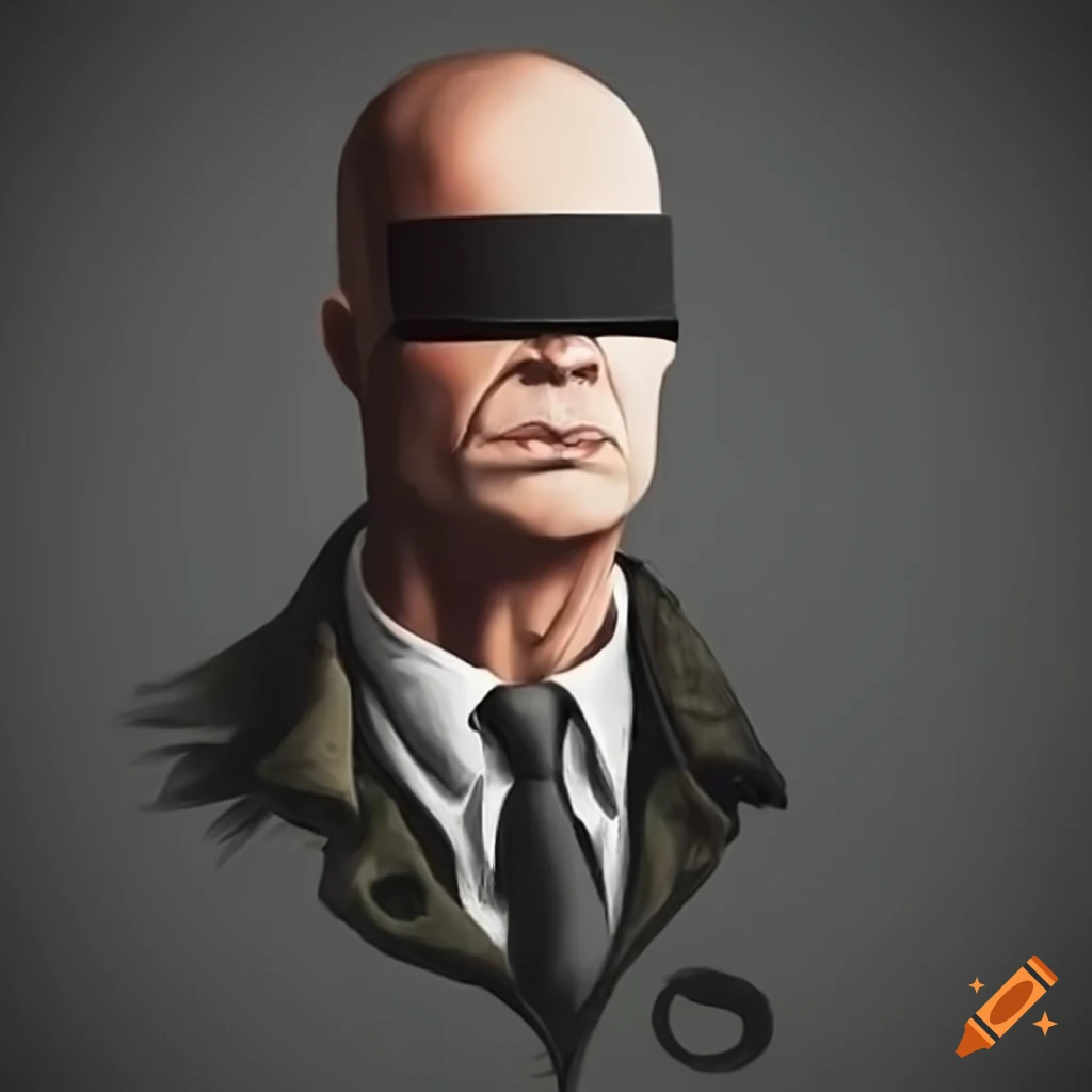 Blind man on Craiyon