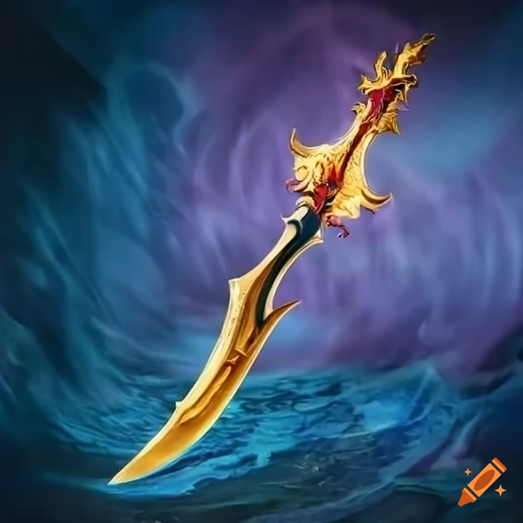 Mythic wave sword on Craiyon