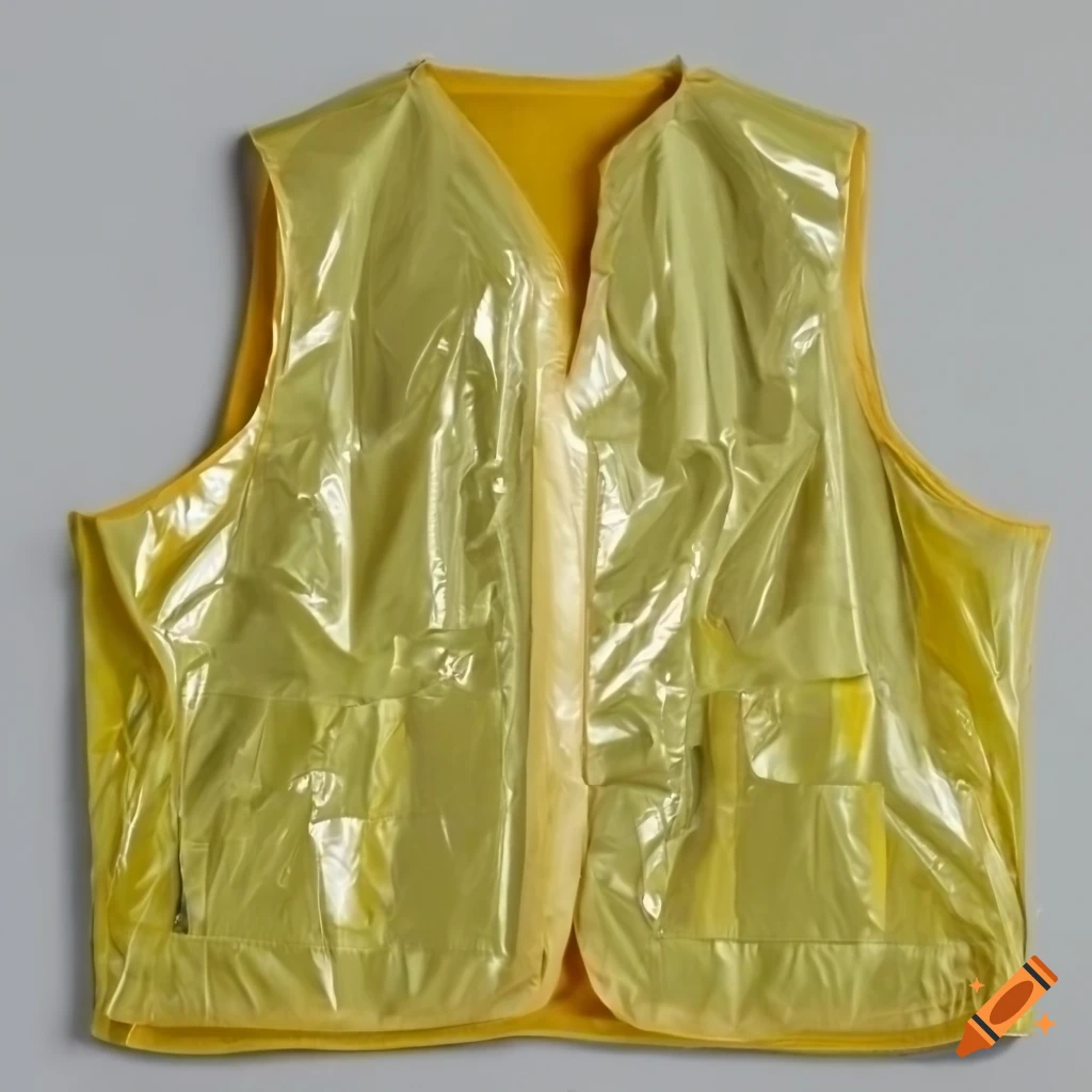 Yellow martin margiela plastic vest in hd quality on white background ...