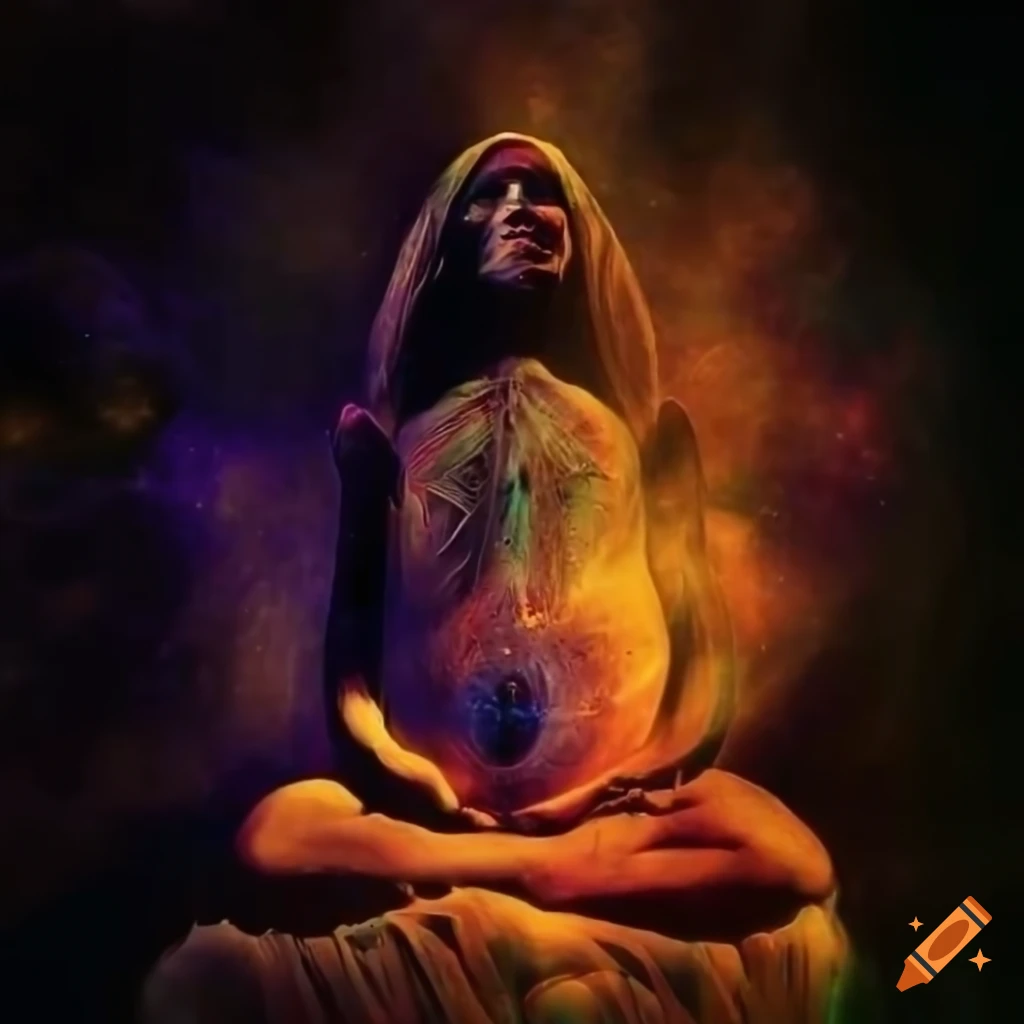 Transcendent being in eternal peace beyond space and time on Craiyon