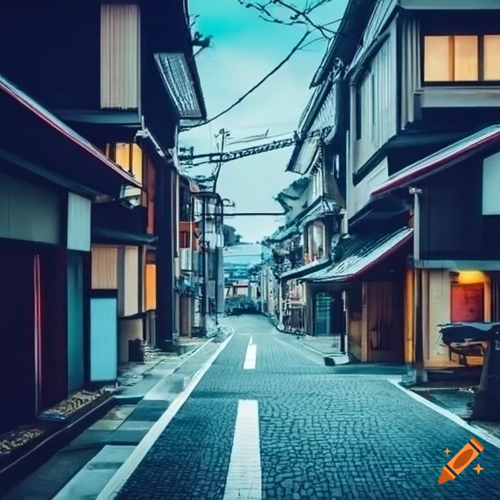 Aesthetic street in japan on Craiyon