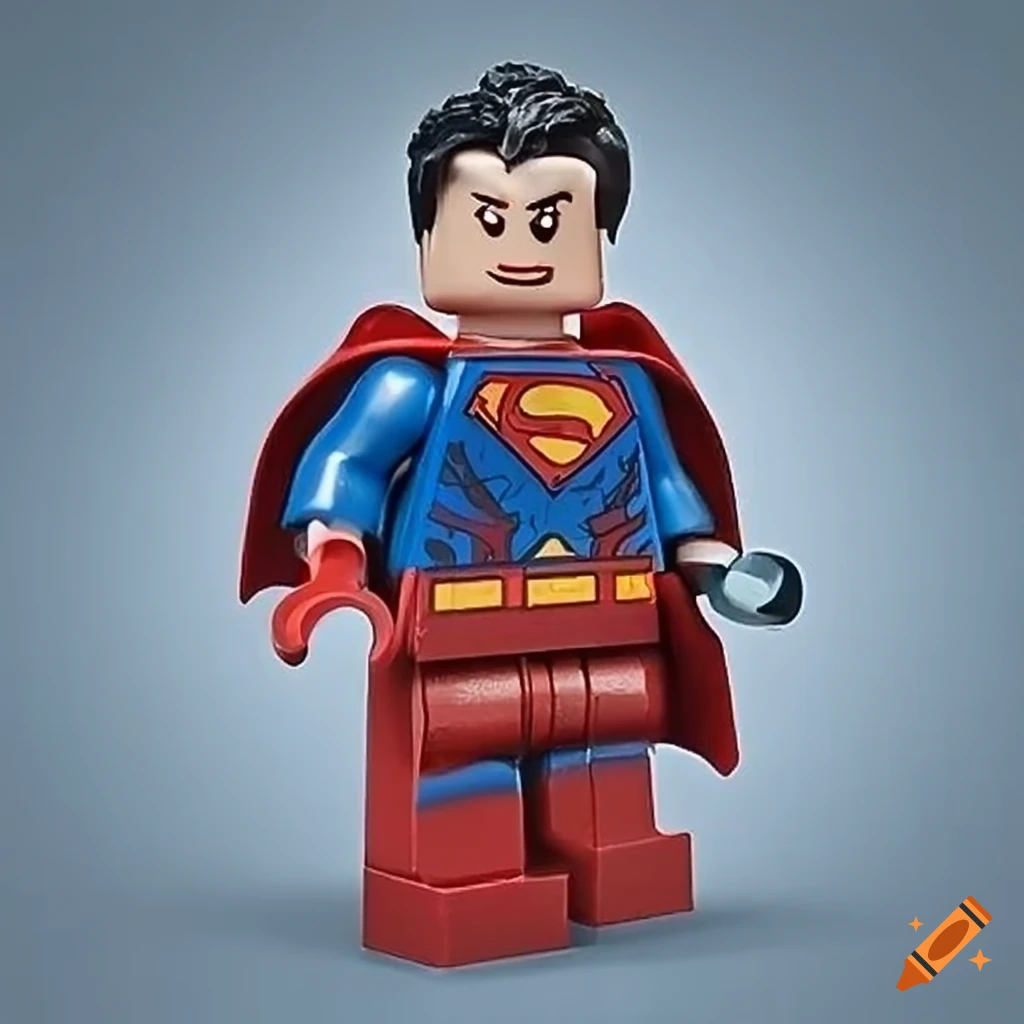 Lego dc arkham superman minifigure on Craiyon