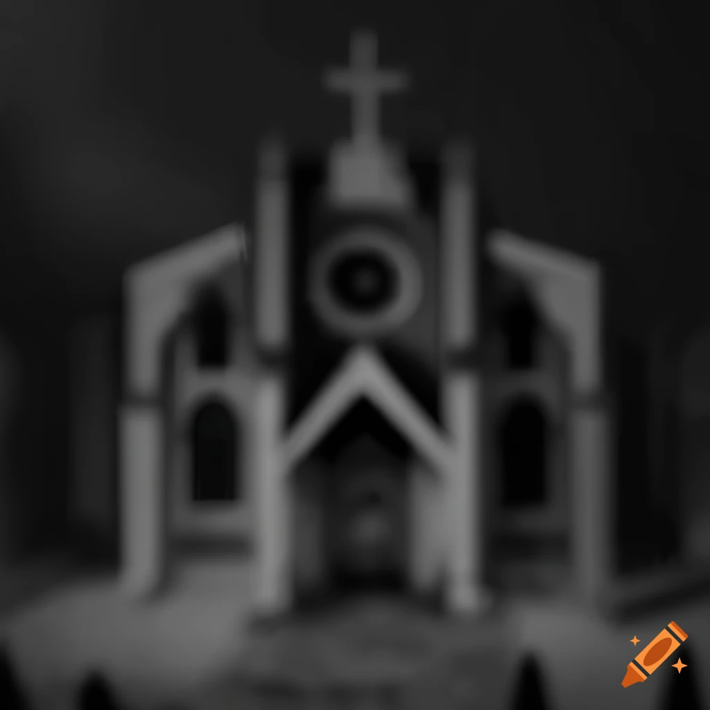 3D artwork of the 'Church of Something' from Omori, a psychological ...