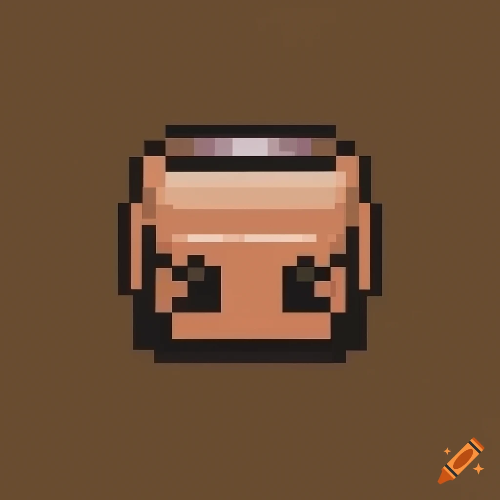Pixel art of a brown bag in 64x64 pixels on Craiyon