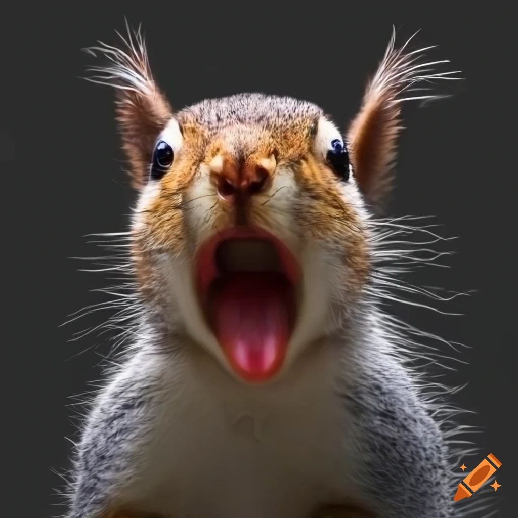 Screaming squirrel on Craiyon
