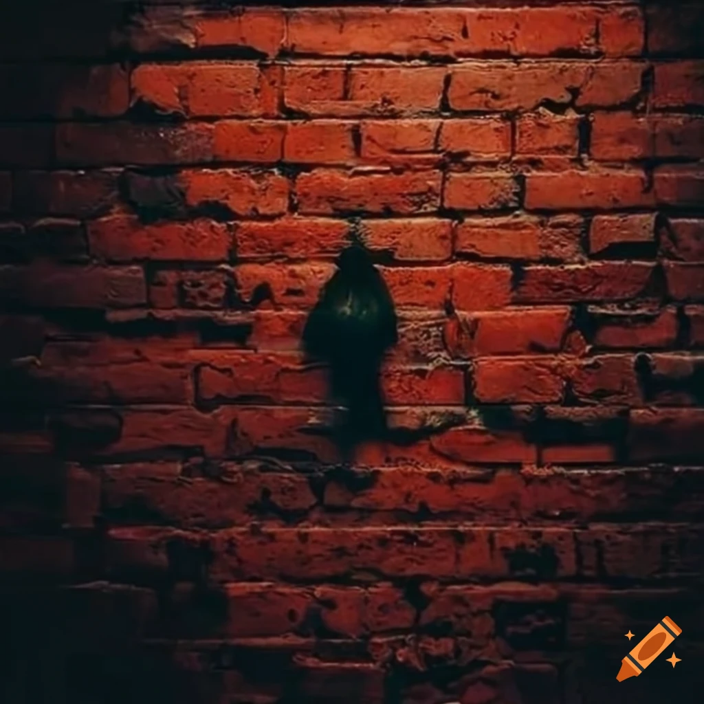 Brick wall with horror aesthetic on Craiyon