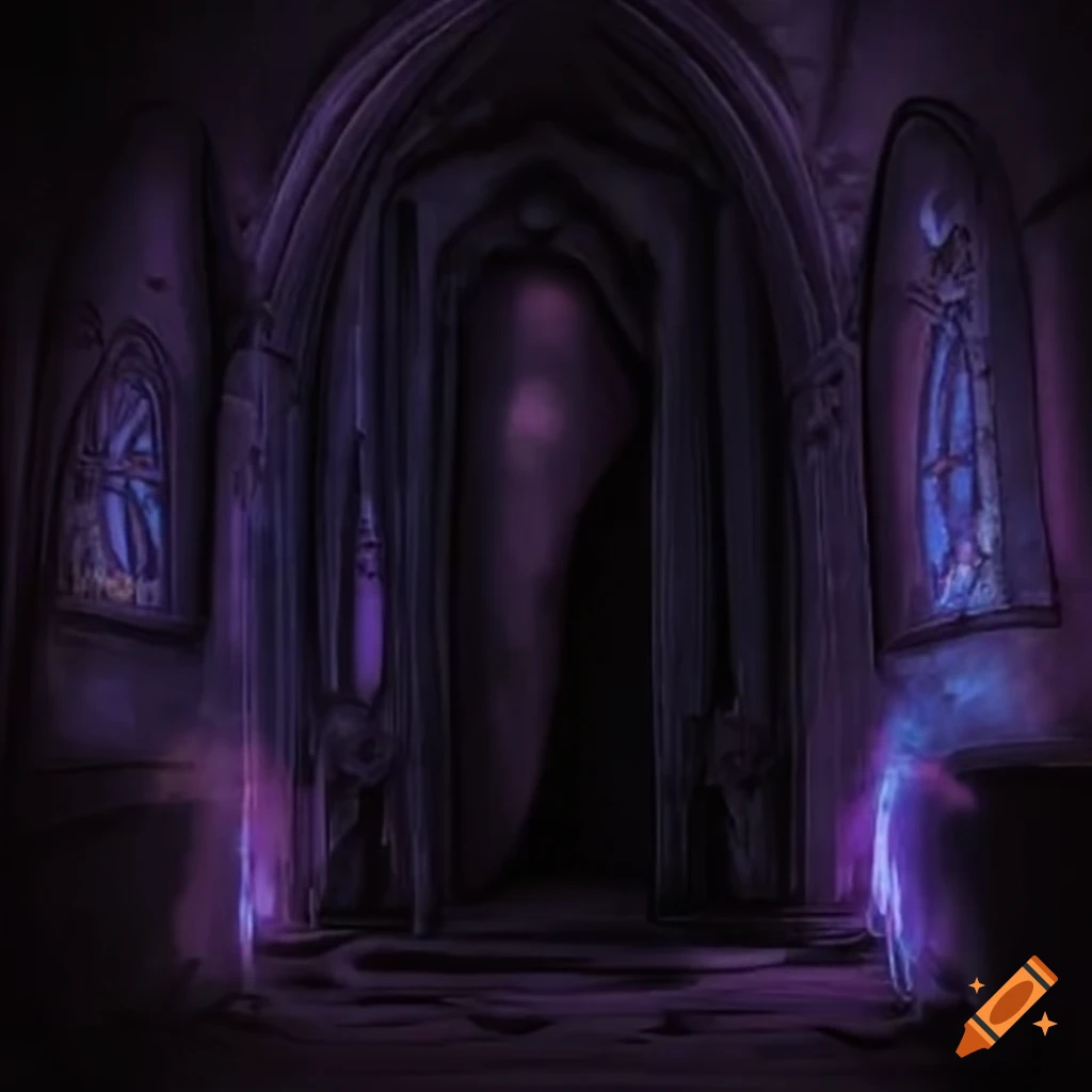 Ominous portal emitting black light on Craiyon