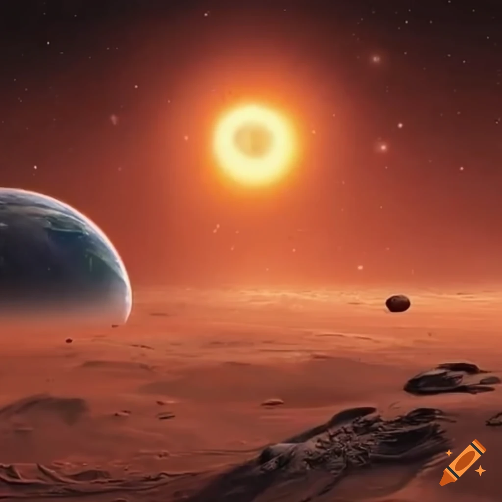 Human settlement on Mars in the year 2050, showcasing advances in space exploration on Craiyon