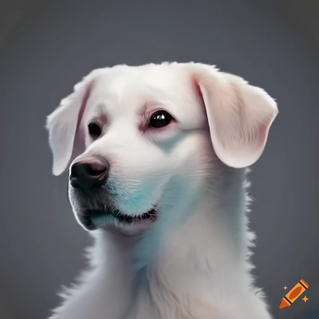 White dog on Craiyon