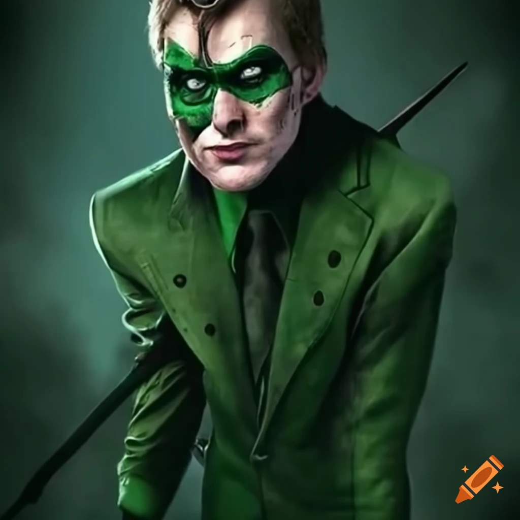 Riddler inspired by christopher nolan's dark knight movie style on Craiyon