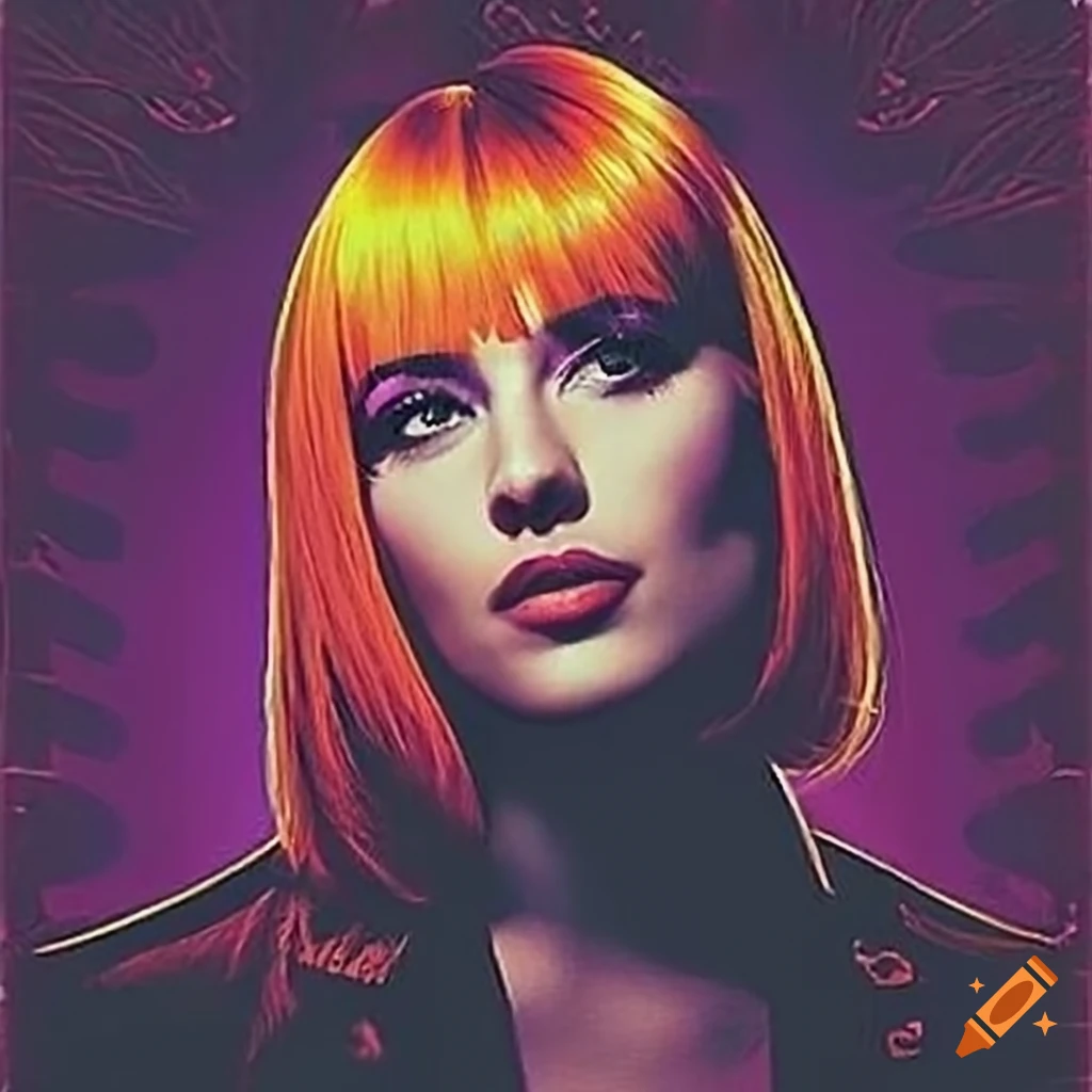 Album cover featuring a young lead singer with stylish hair in pop art ...