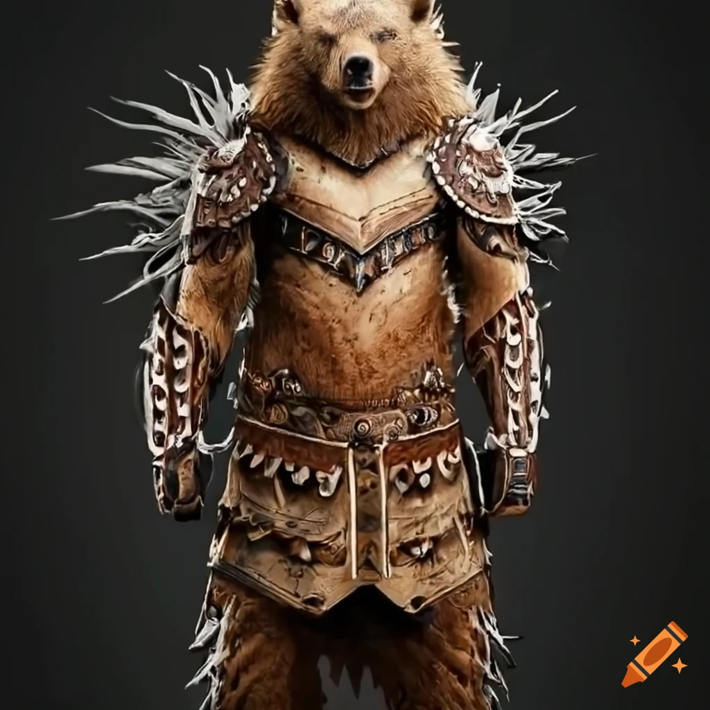 Bear tribal armor on Craiyon