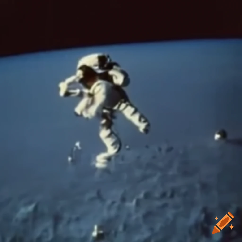 1973 nasa footage of 'kick the buddy' on Craiyon