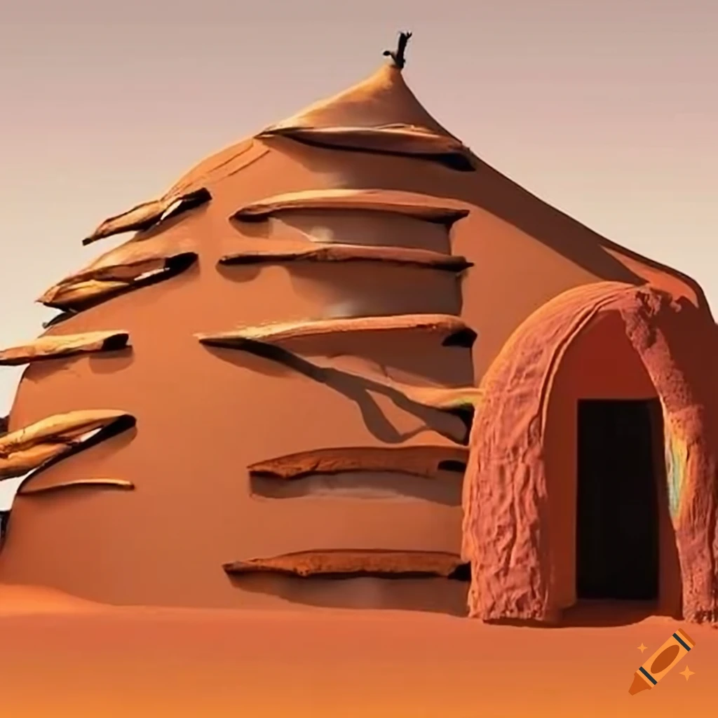 Architectural vernacular building in the sahara desert with indigenous ...