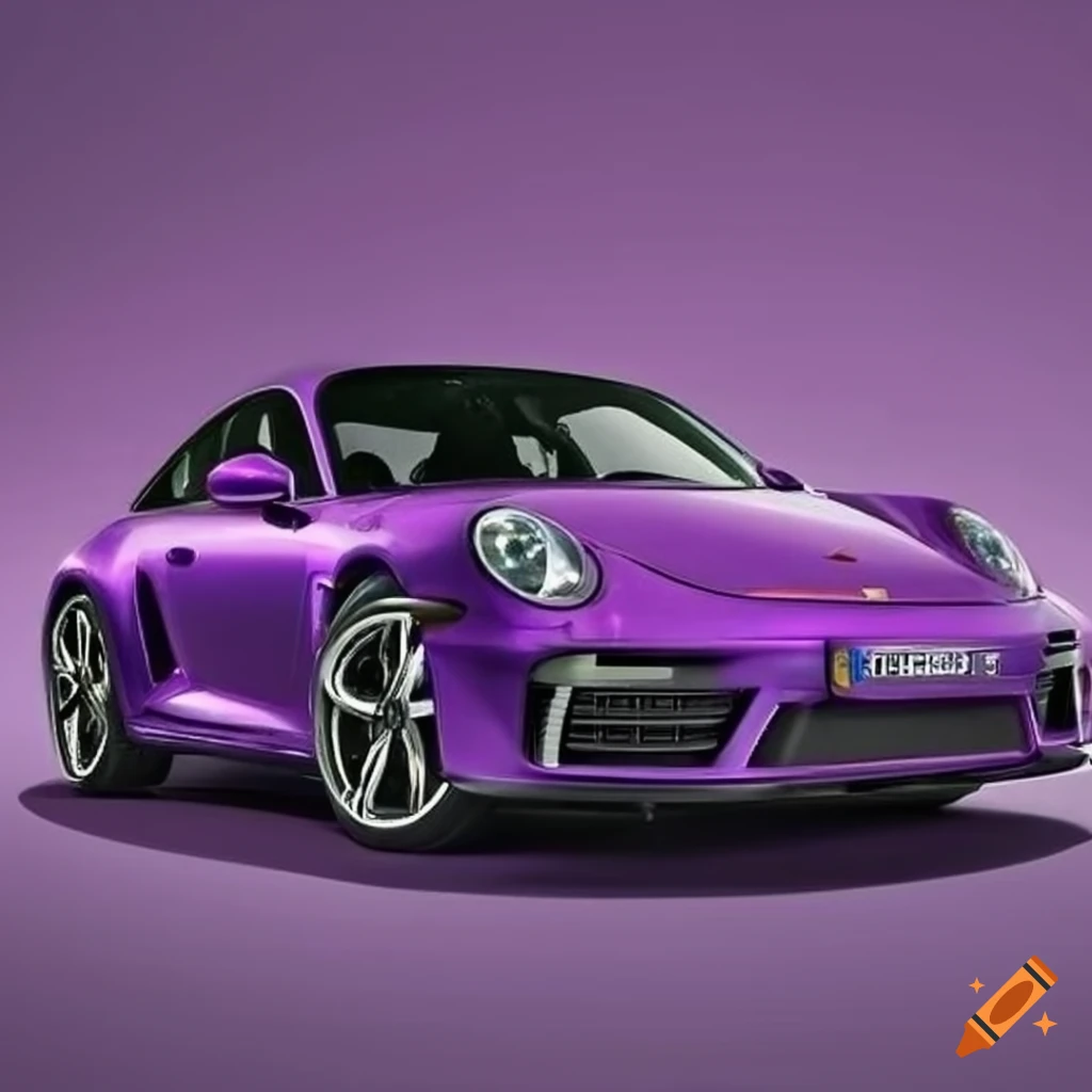Purple porsche sedan car on Craiyon