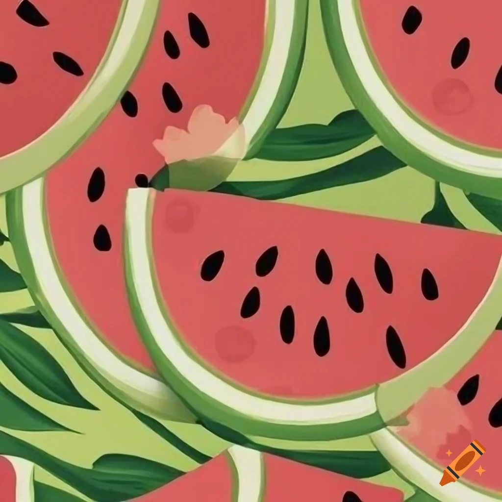Watermelon wallpaper design on Craiyon