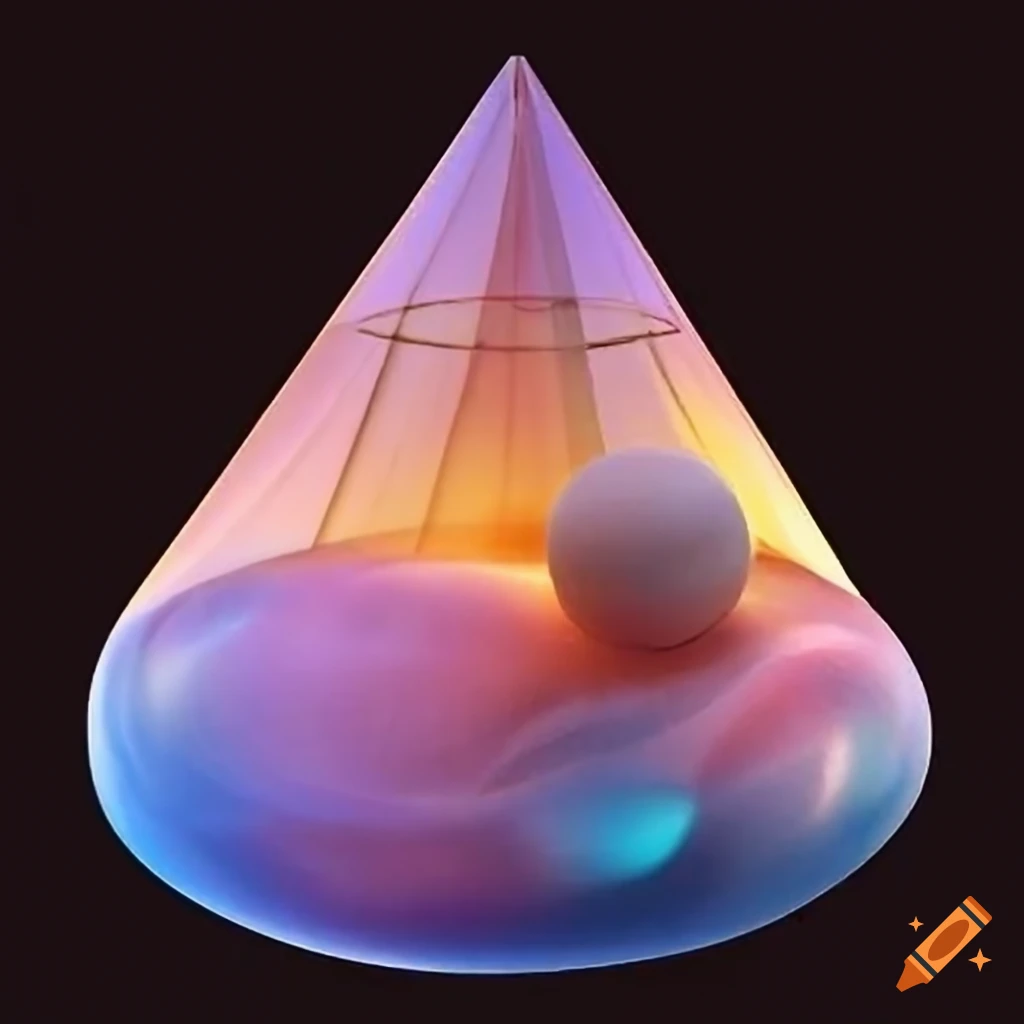 Pyramid and large sphere on Craiyon