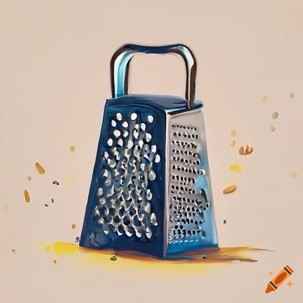 Canvas painting of a grater on Craiyon