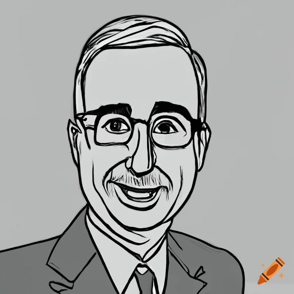 John oliver coloring page on Craiyon