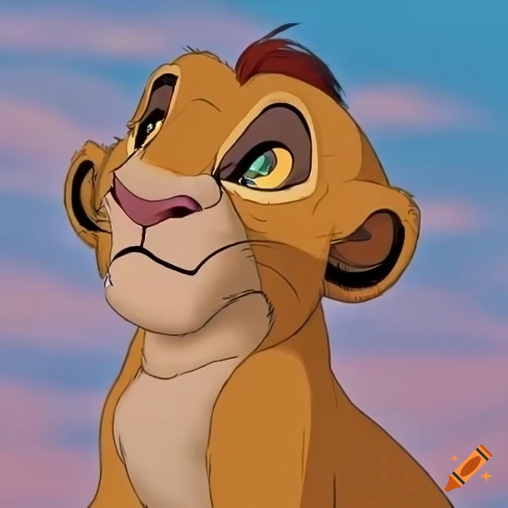 Adult simba from the lion king on Craiyon