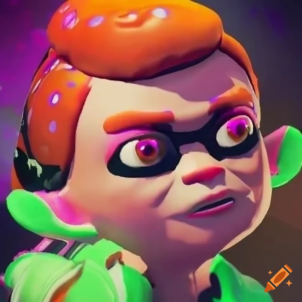 Splatoon low taper fade hairstyle on Craiyon