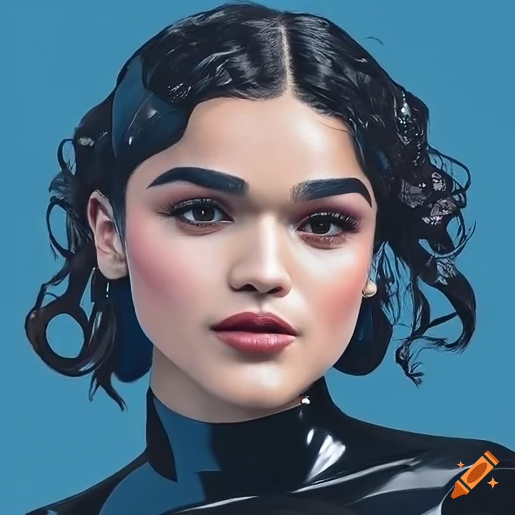 High resolution portrait of rachel zegler in an art nouveau style on Craiyon