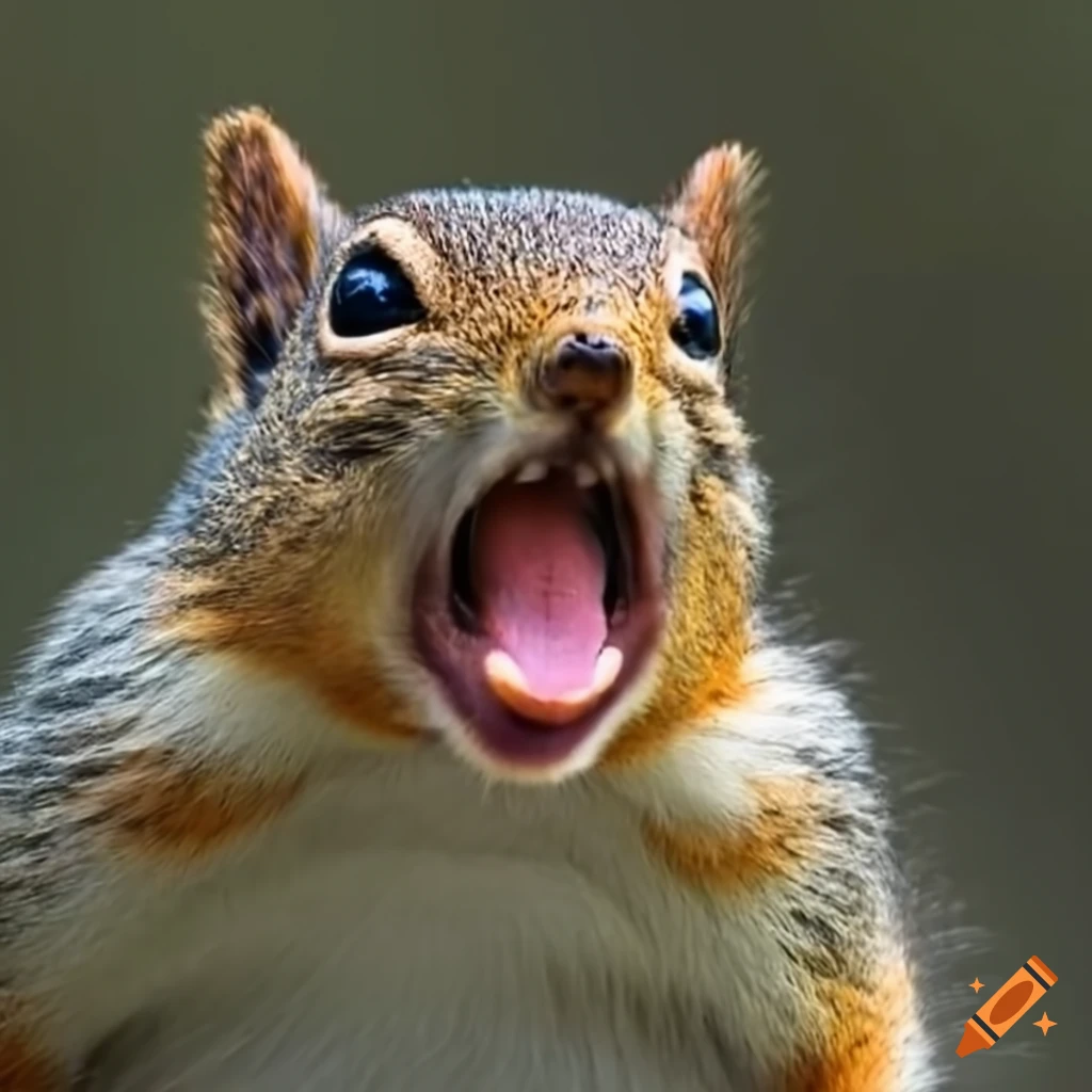 Shouting squirrel on Craiyon