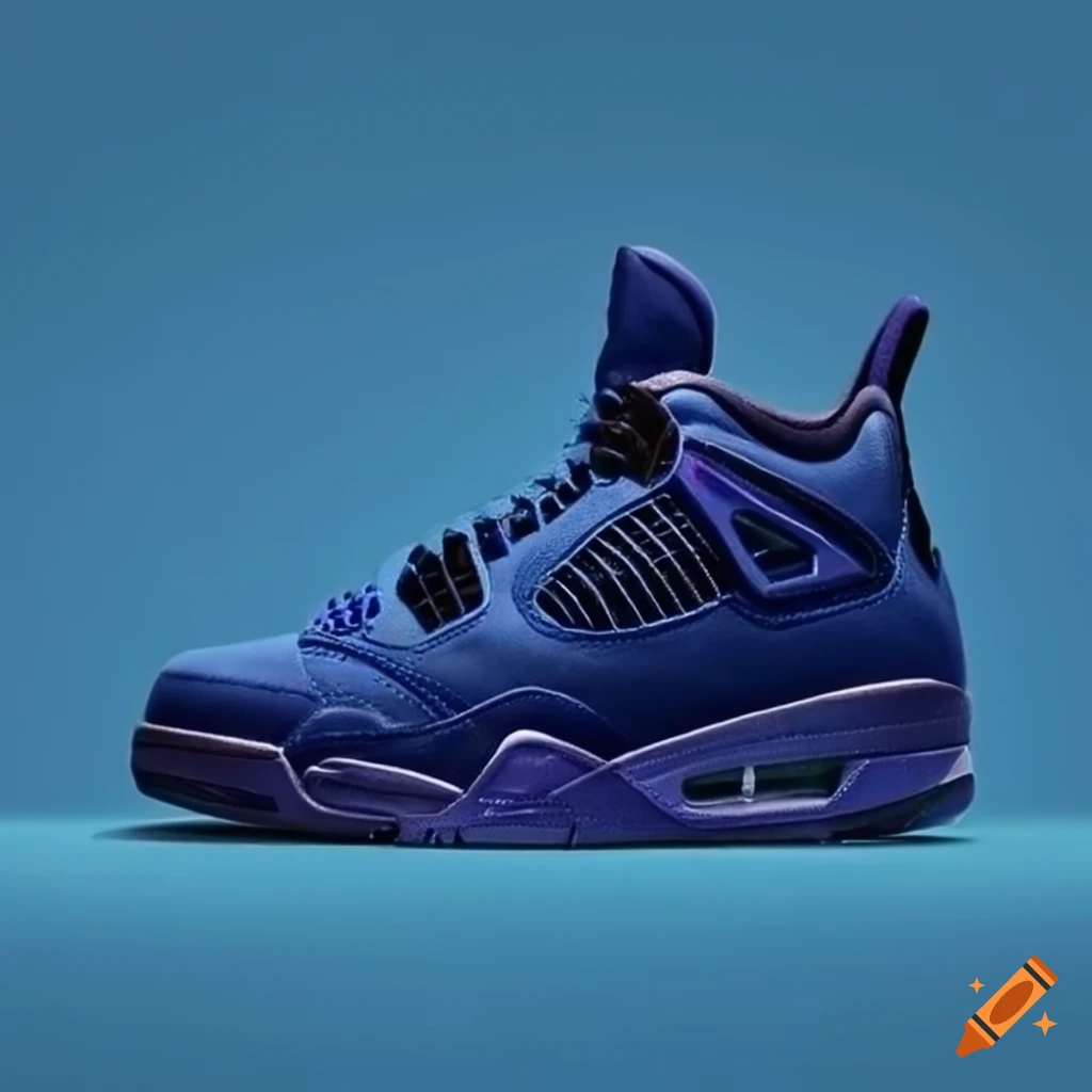 Jordan 4 blueberry sneakers on Craiyon