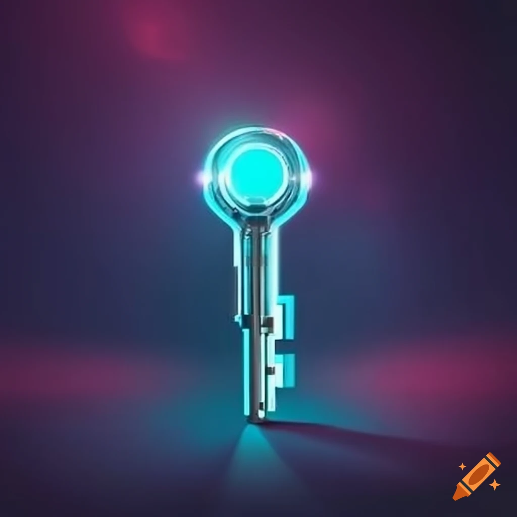 Futuristic key design on Craiyon