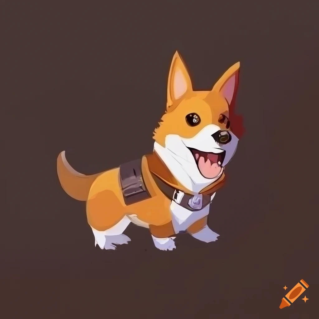 Corgi wearing a gladiator helmet in Pokemon-inspired art on Craiyon