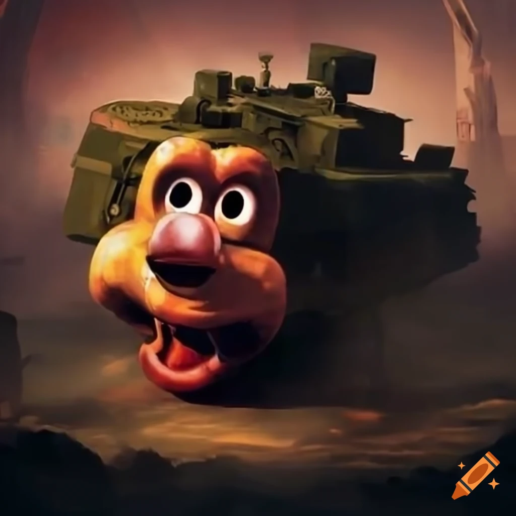 Goofy tank design on Craiyon