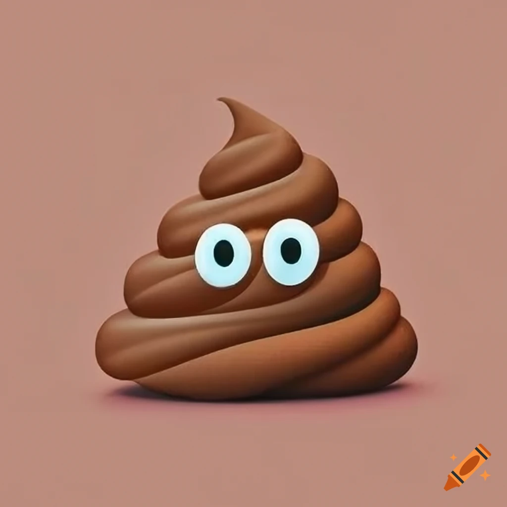 Poop emoji on Craiyon
