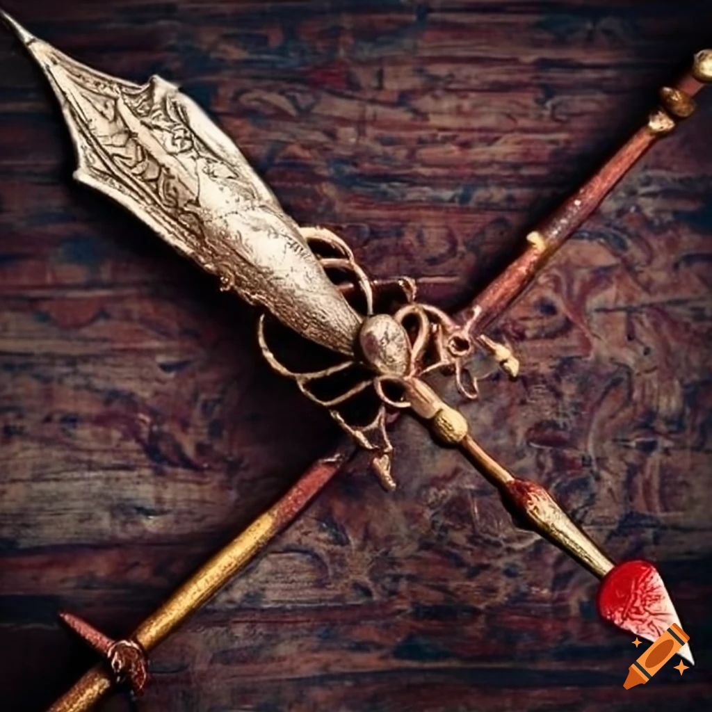 Medieval cupid arrow heart tip on Craiyon