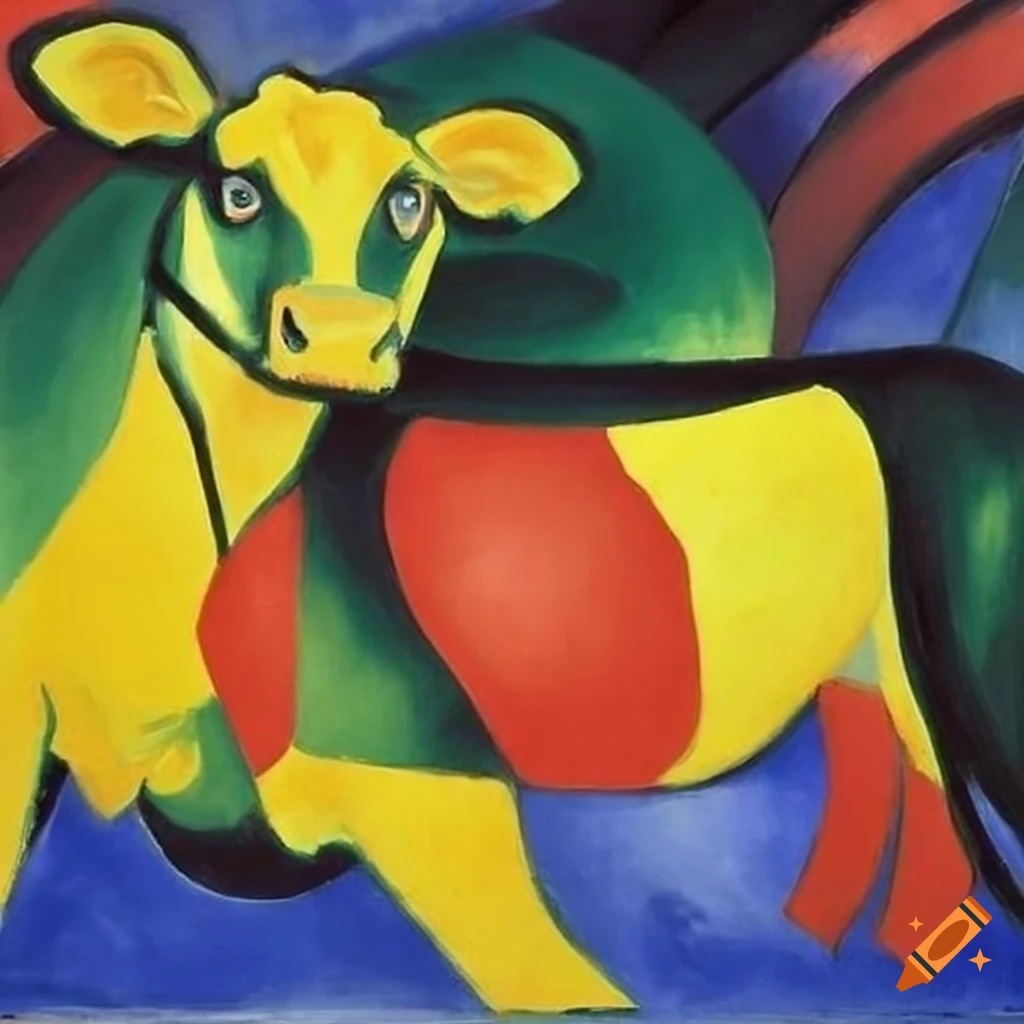 Alegría: the yellow cow by franz marc on Craiyon