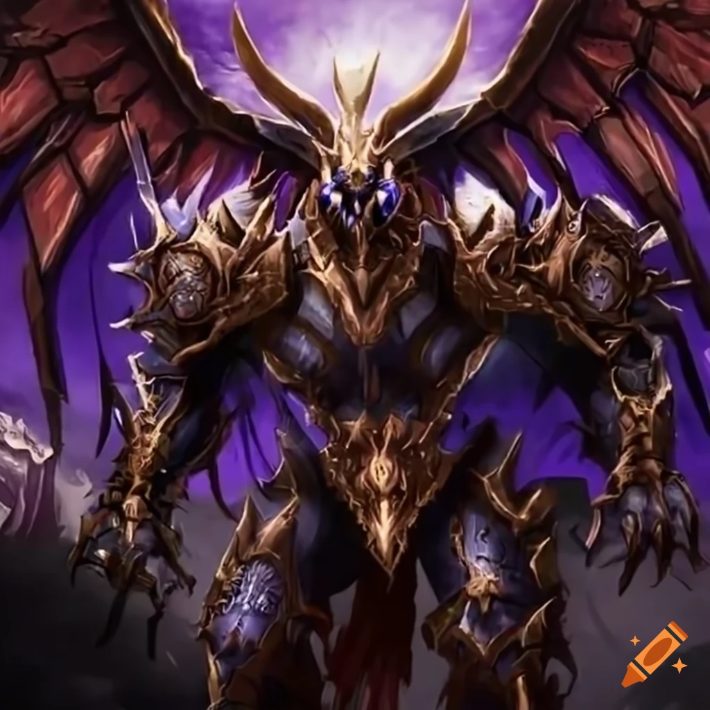 Celestial Armored beast-overlord victorious in battle against evil on ...