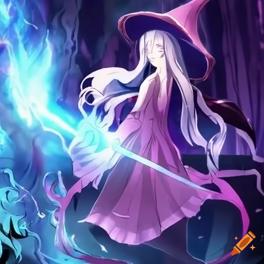 Anime spirit holy specter witch providing divine help on Craiyon
