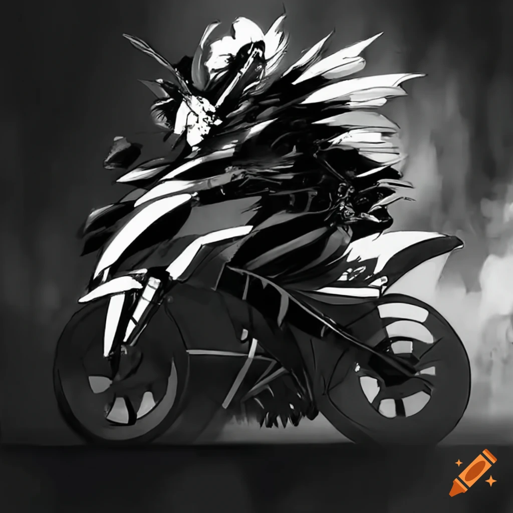 Bee riding a motorcycle on Craiyon