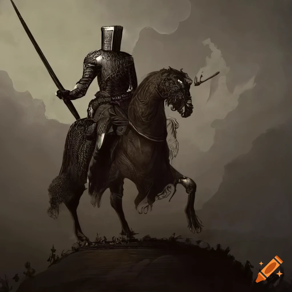 High resolution medieval knight heraldry from gustave doré's artistry ...