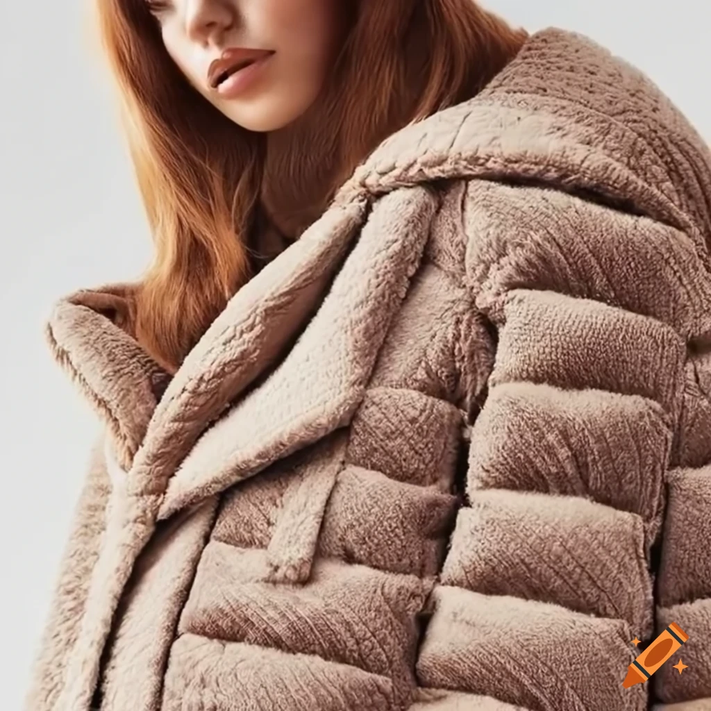 Cozy quilted jacket with a warm and inviting texture on Craiyon