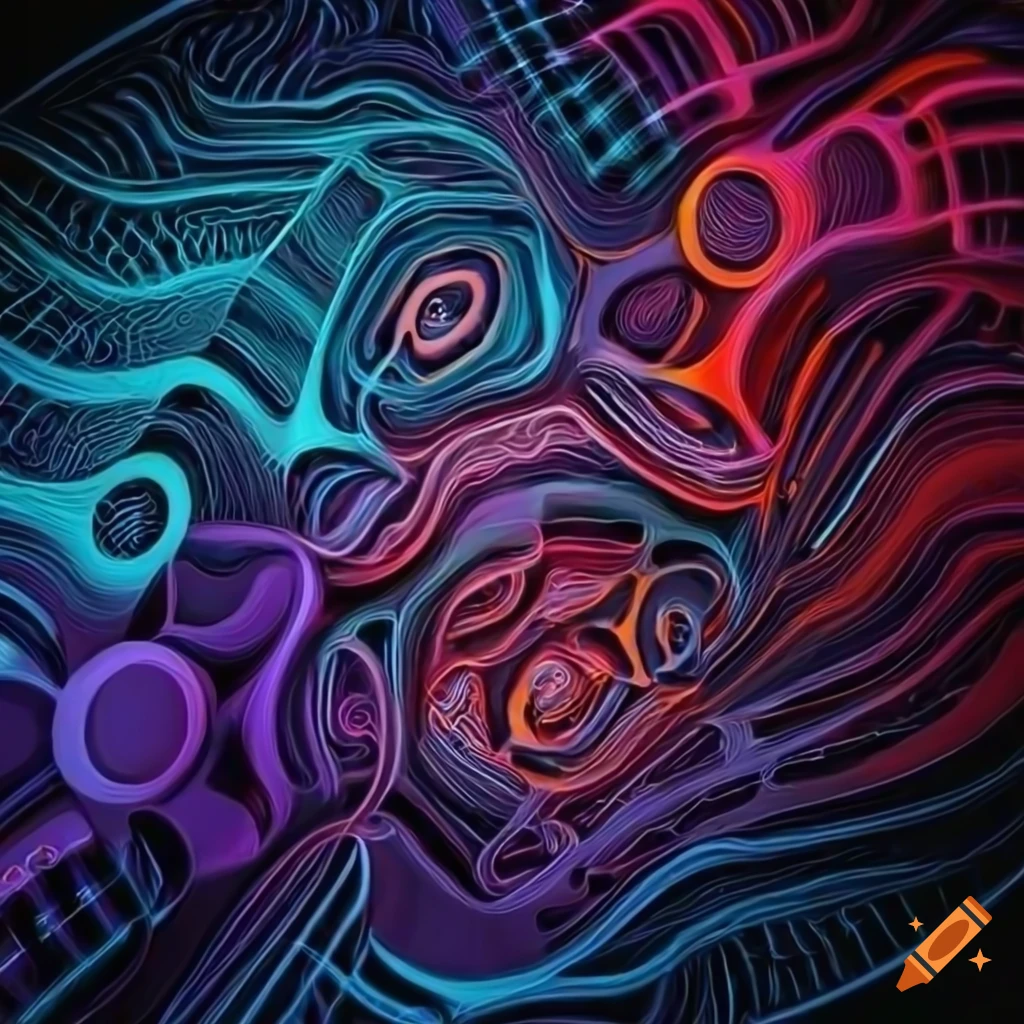 Abstract art illustration of mathematical concept relu in intricate ...