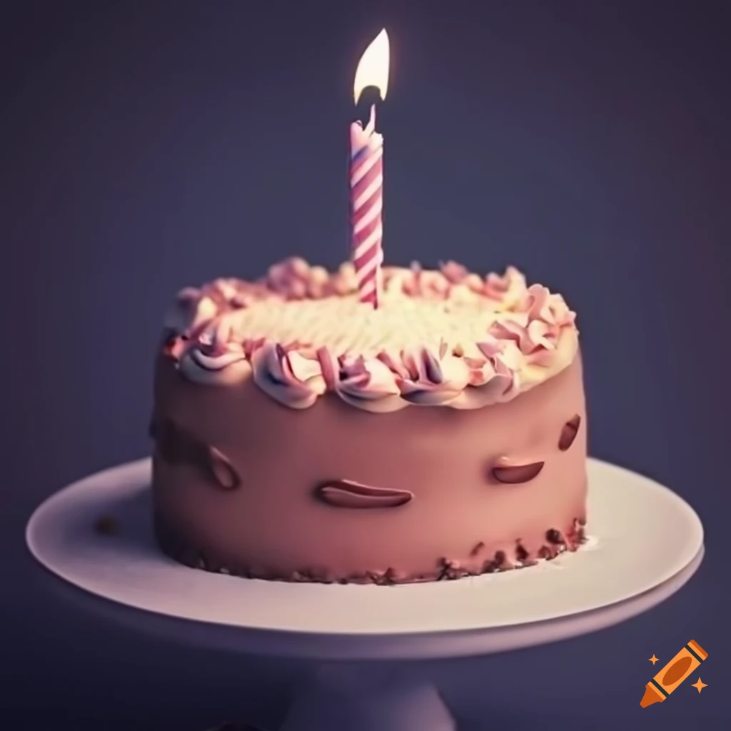 Happy birthday cake on Craiyon