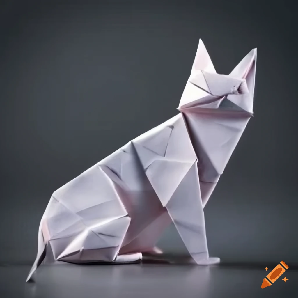 Origami cat on Craiyon