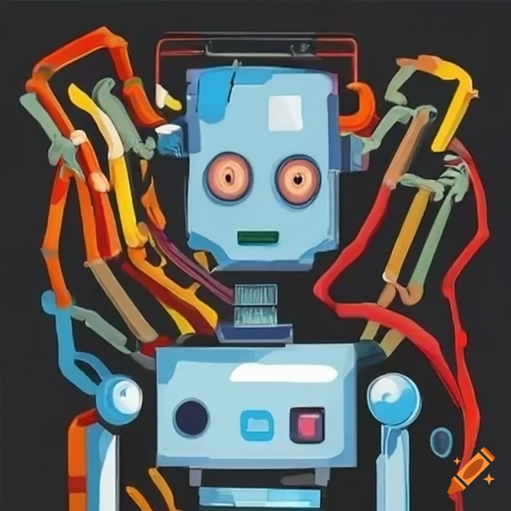 Smart south african robot with multiple arms on Craiyon