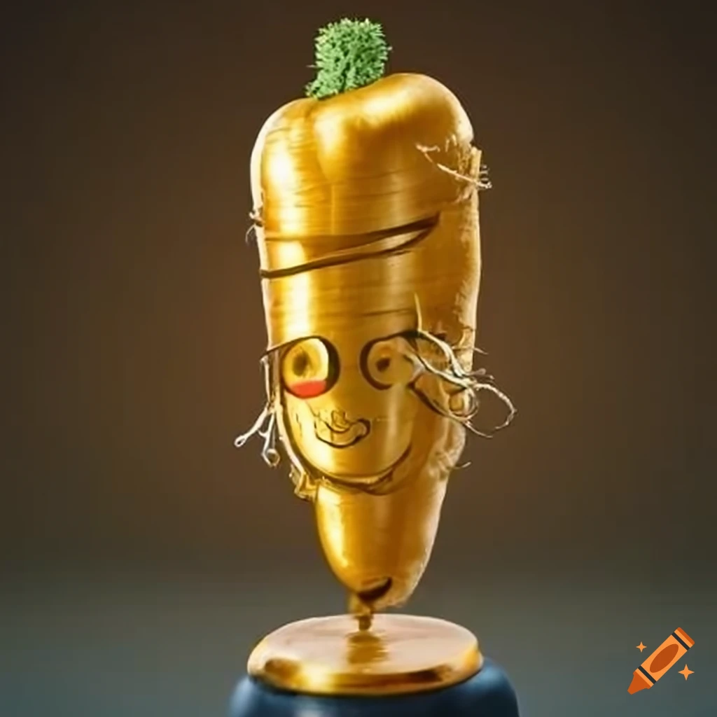Golden carrot trophy on Craiyon