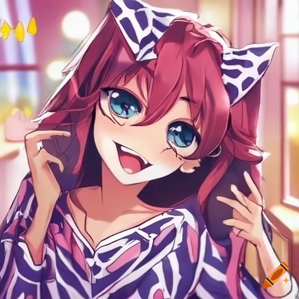 Anime pajama party scene on Craiyon