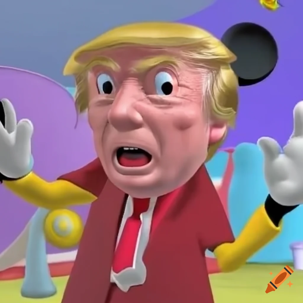 Donald trump in mickey mouse clubhouse on Craiyon