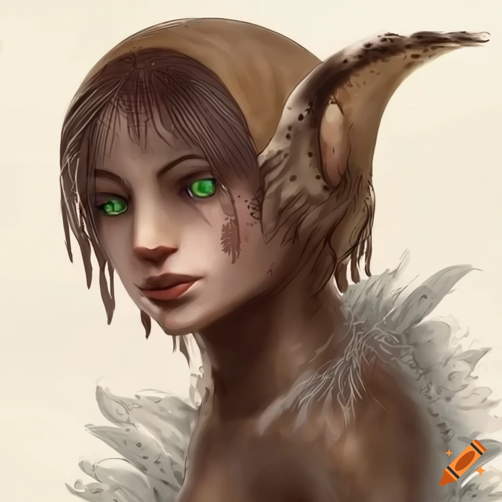 Mythical beautiful seal-human creature in seal skin clothing on Craiyon